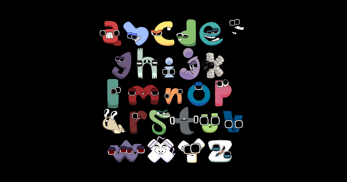 alphabet lore (a-z lowercase) - Alphabet Lore - Sticker | TeePublic