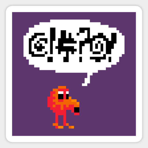 Swearing Q*bert - Qbert - Sticker | TeePublic