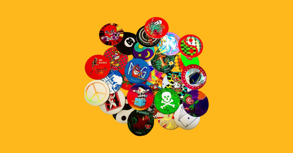 Pile of Pogs 90s Nostalgia Toys Pop Culture Retro - Pogs - T-Shirt ...