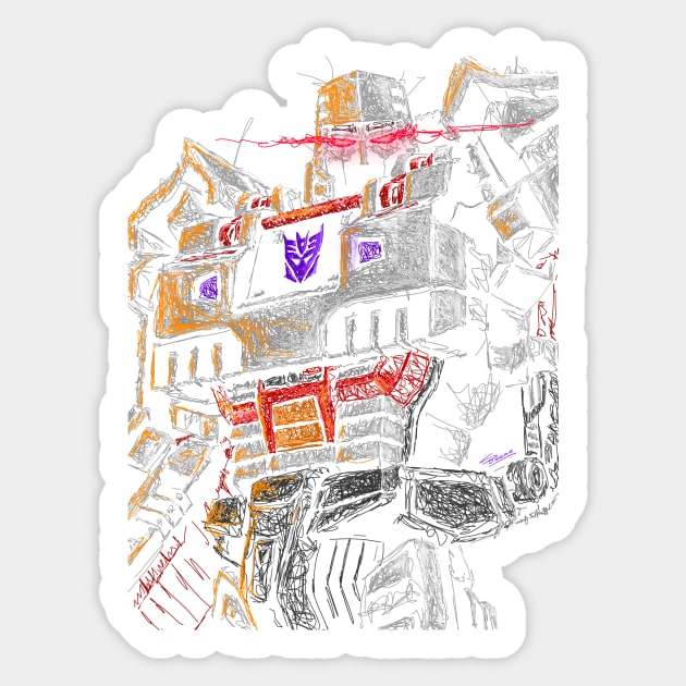 Megatron - Transformers - Sticker | TeePublic