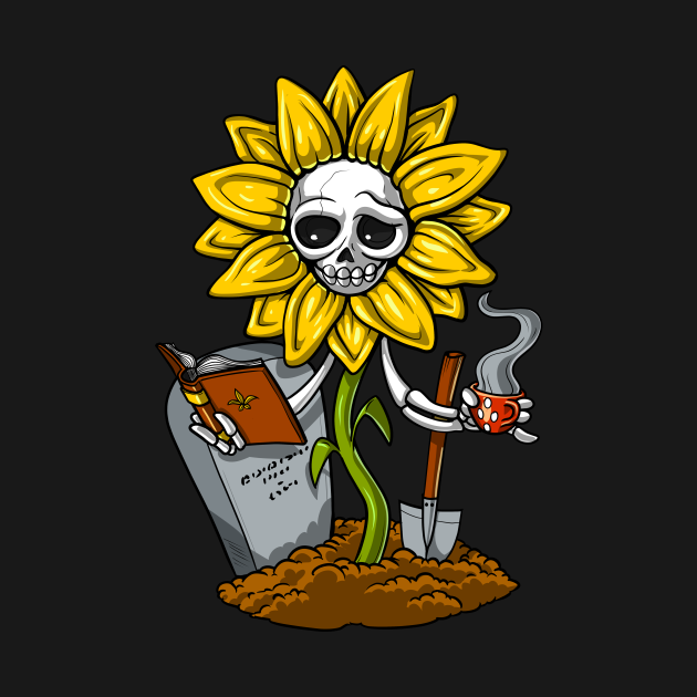 Sunflower Skeleton Hippie - Sunflower Skeleton - T-Shirt | TeePublic