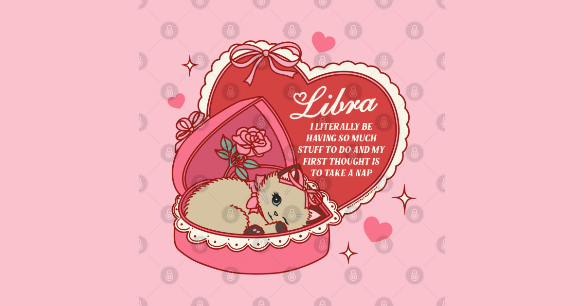libra valentine kitty cat - Libra Zodiac Sign - T-Shirt | TeePublic