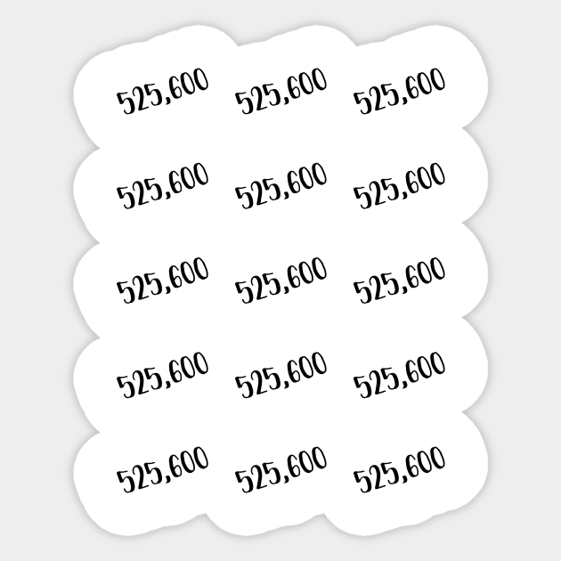 525,600 minutes- RENT - 525600 - Sticker | TeePublic