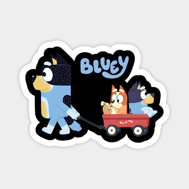 Bluey Bandit Bluey Bingo Wagon Ride - Bluey Bandit - Magnet | TeePublic