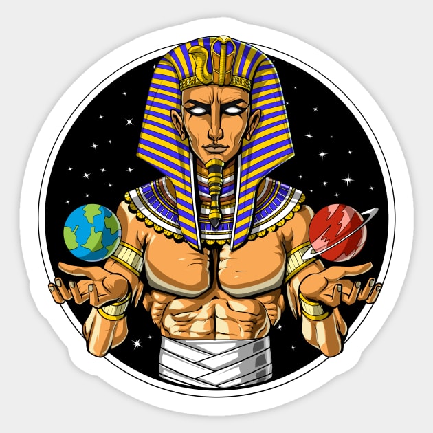Space Egyptian Pharaoh - Egyptian Pharaoh - Sticker | TeePublic