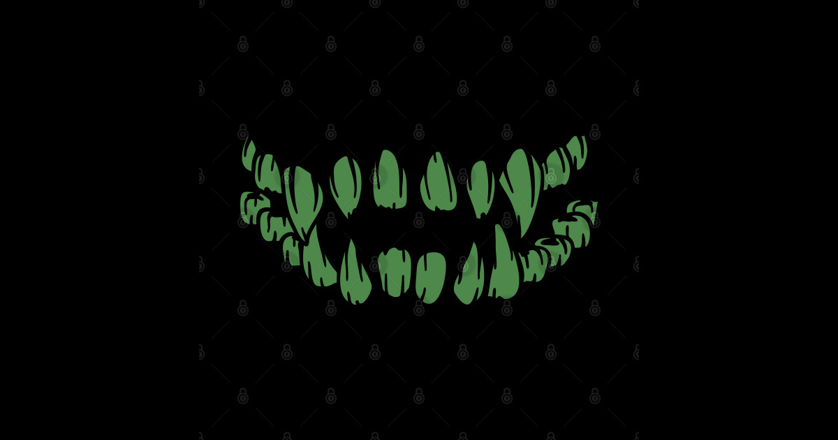 Grinning Monster Zombie, Skull Face - Fangs - Magnet | TeePublic