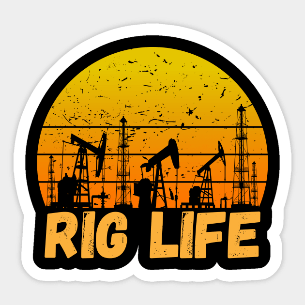 Oil Rig Worker - Oil Rig - Sticker | TeePublic