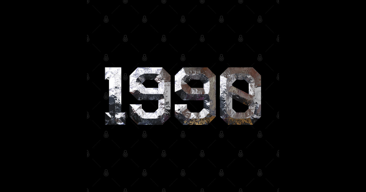 1990 (Chrome Effect) - 1990 - Sticker | TeePublic