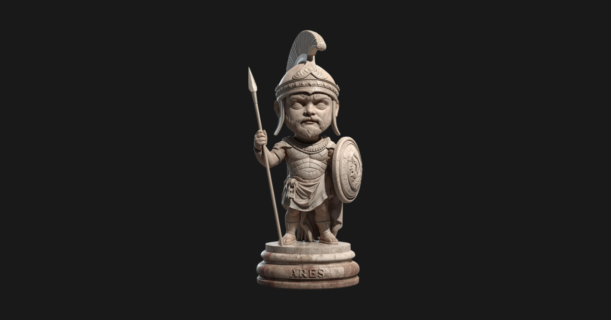 Ares Chibi Statue – Mini God of War - Greek Gods - T-Shirt | TeePublic