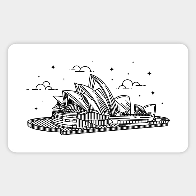 Sydney Opera House - Sydney Opera House - Sticker | TeePublic