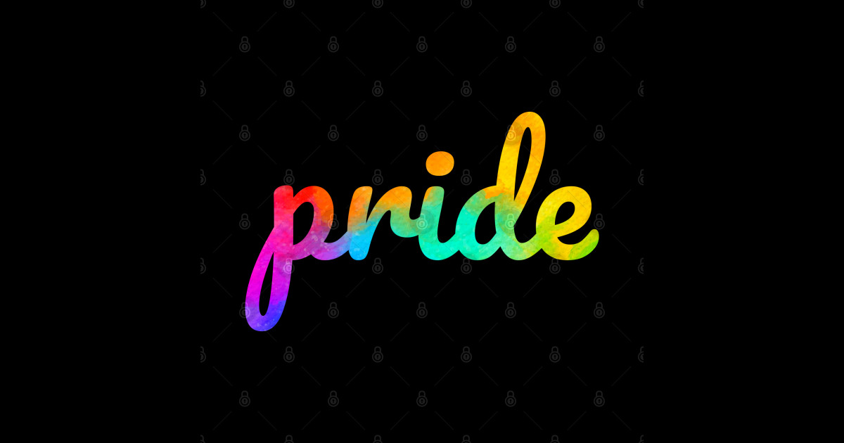 Pride Cursive Rainbow Script - Pride - Sticker | TeePublic