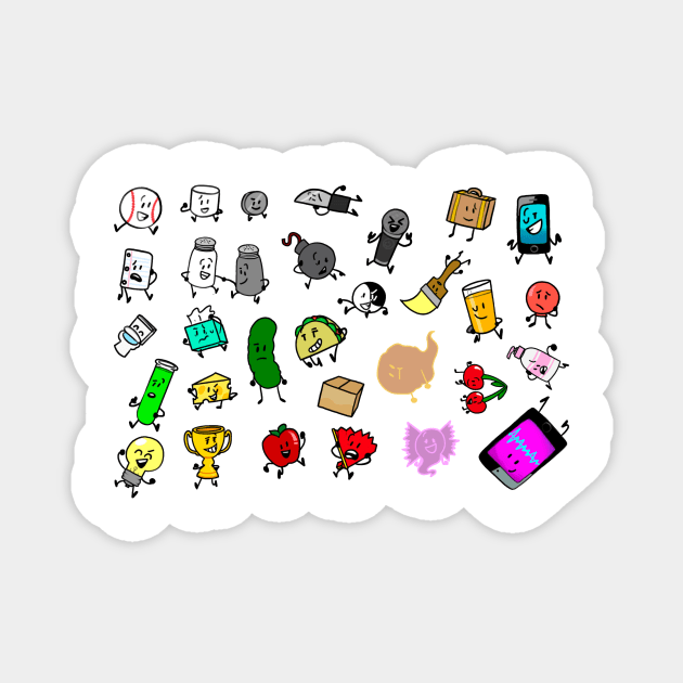 Inanimate Insanity All Characters - Apple Balloon Baseball - Magnet ...
