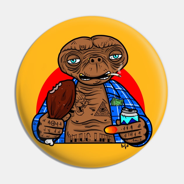 Lil ET funny gangster alien spin-off nostalgia - Et - Pin | TeePublic