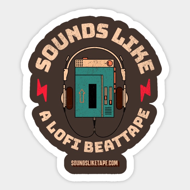 Sounds Like Tape (Vintage Cassette Player) - Sounds Like Tape - Sticker ...