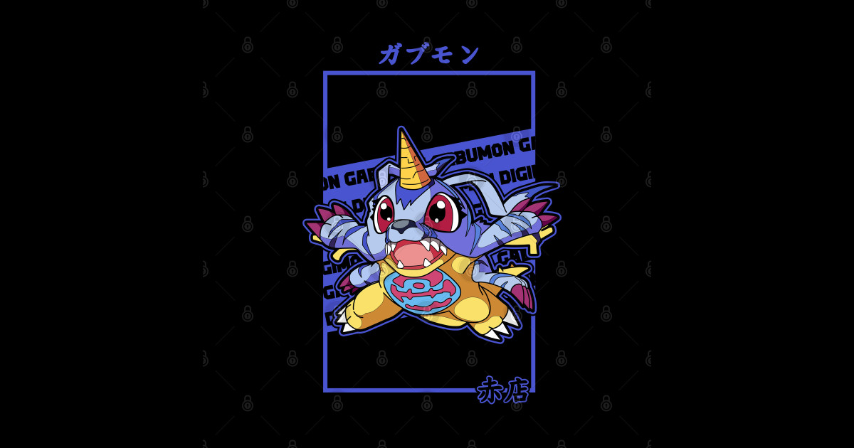 Gabumon chibi - Digimon - Sticker | TeePublic