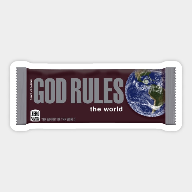 God Rules the World - God - Sticker | TeePublic