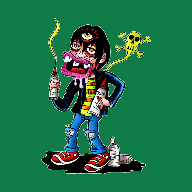 Glue Sniffer - Creepy - T-Shirt | TeePublic