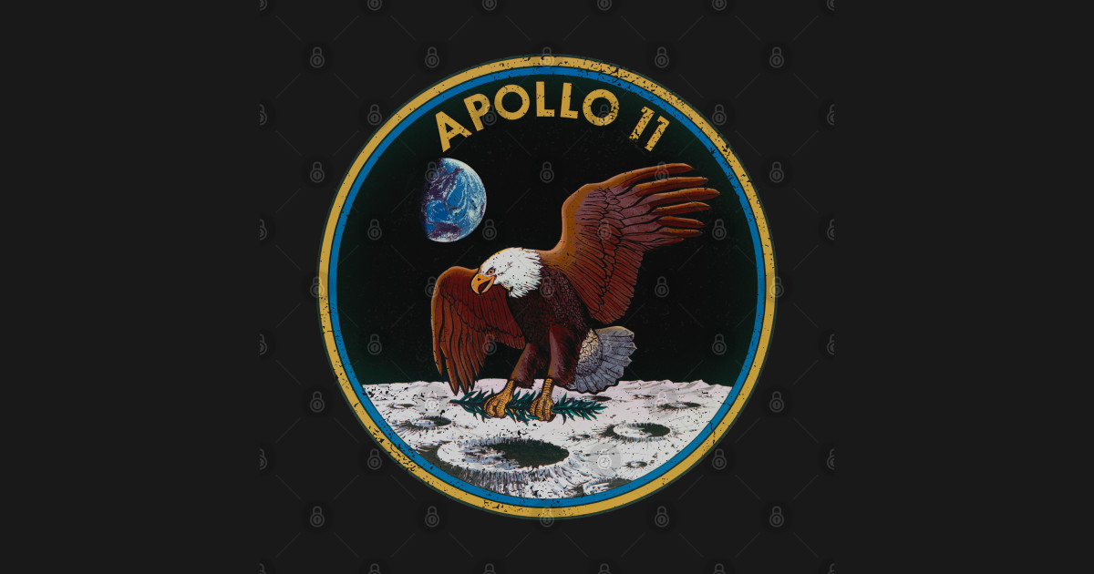 Apollo 11 Vintage Insignia - Crest - Apollo 11 - T-Shirt | TeePublic