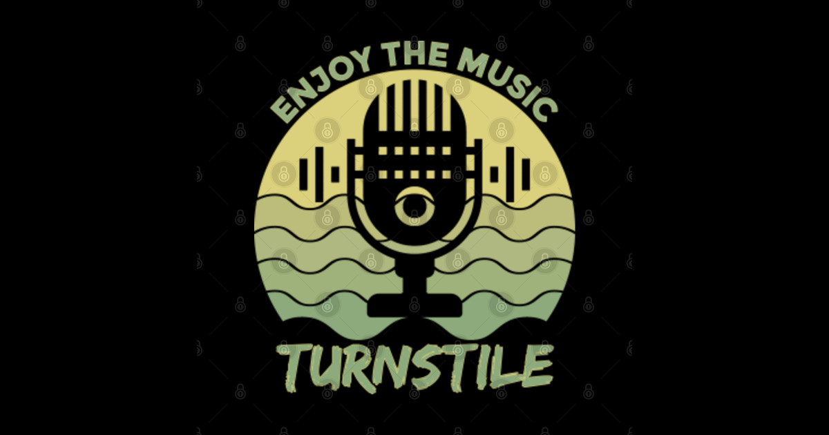 turnstile | vintage mic - Turnstile - Sticker | TeePublic