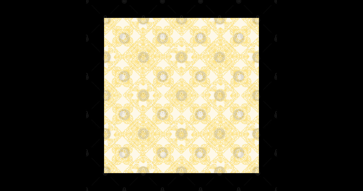 Yellow granny squares over cream - Yellow Weaving - Sticker | TeePublic
