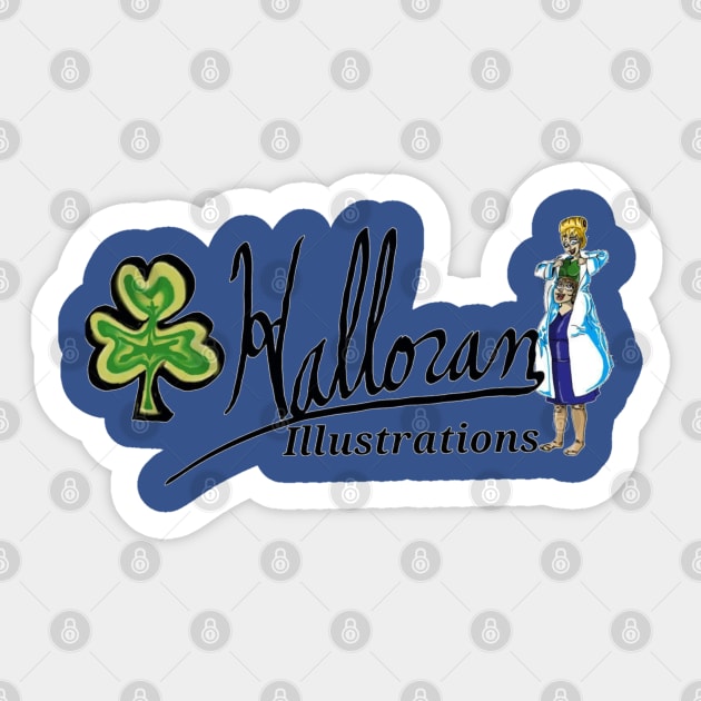 Halloran Illustrations logo - Logo - Sticker | TeePublic
