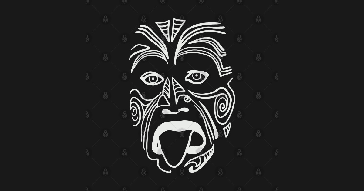 The Tribal Haka Mask Guy - Indigenous Face - Indigenous - T-Shirt ...