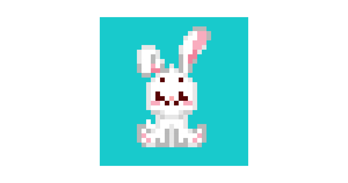 Happy 8-Bit Rabbit Sprite - Bunny - T-Shirt | TeePublic
