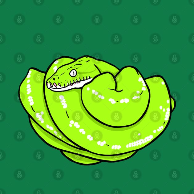 Green Tree Python Snake - Green Tree Python - T-Shirt | TeePublic