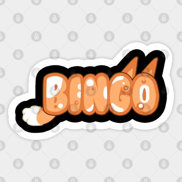 Bluey Bingo Logo - Bluey - Sticker | TeePublic