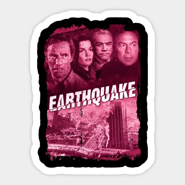 Charlton Heston A Hero in Earthquakes - Earthquakes - Sticker | TeePublic
