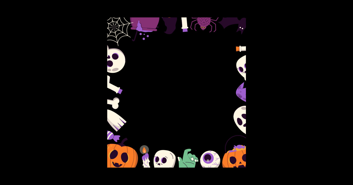 Skulls & Potions Border - Skeleton Halloween - Posters and Art Prints ...