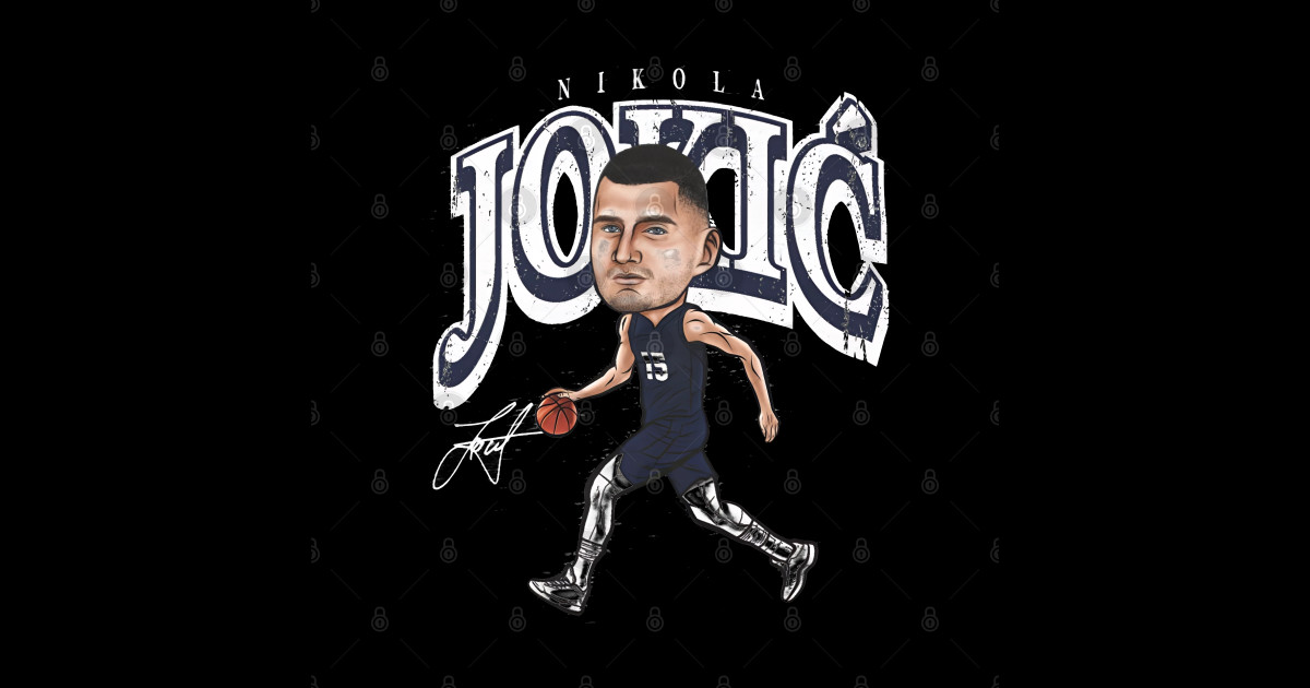 Nikola Jokic Denver Cartoon - Nikola Jokic - Sticker | TeePublic