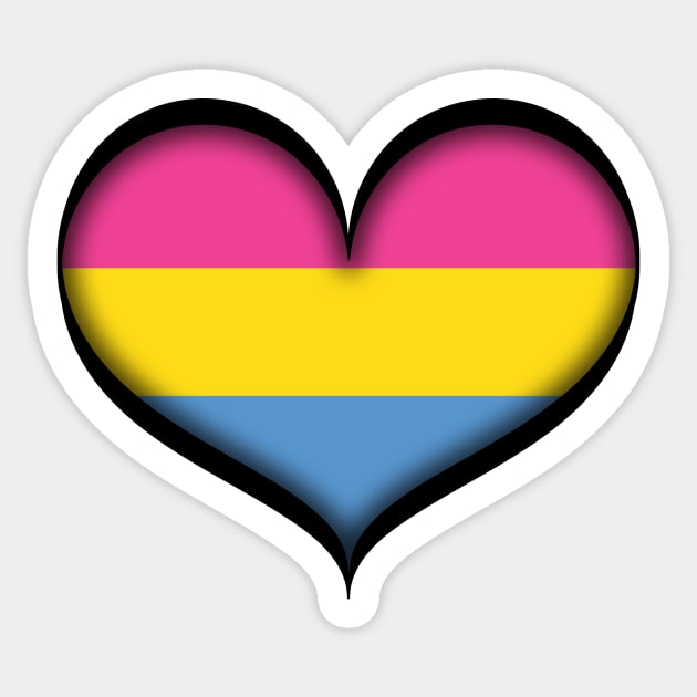 Large Vector Heart in Pansexual Pride Flag Colors - Pansexual Pride ...