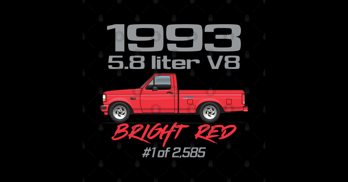 1993 red - Red Lightning - Sticker | TeePublic