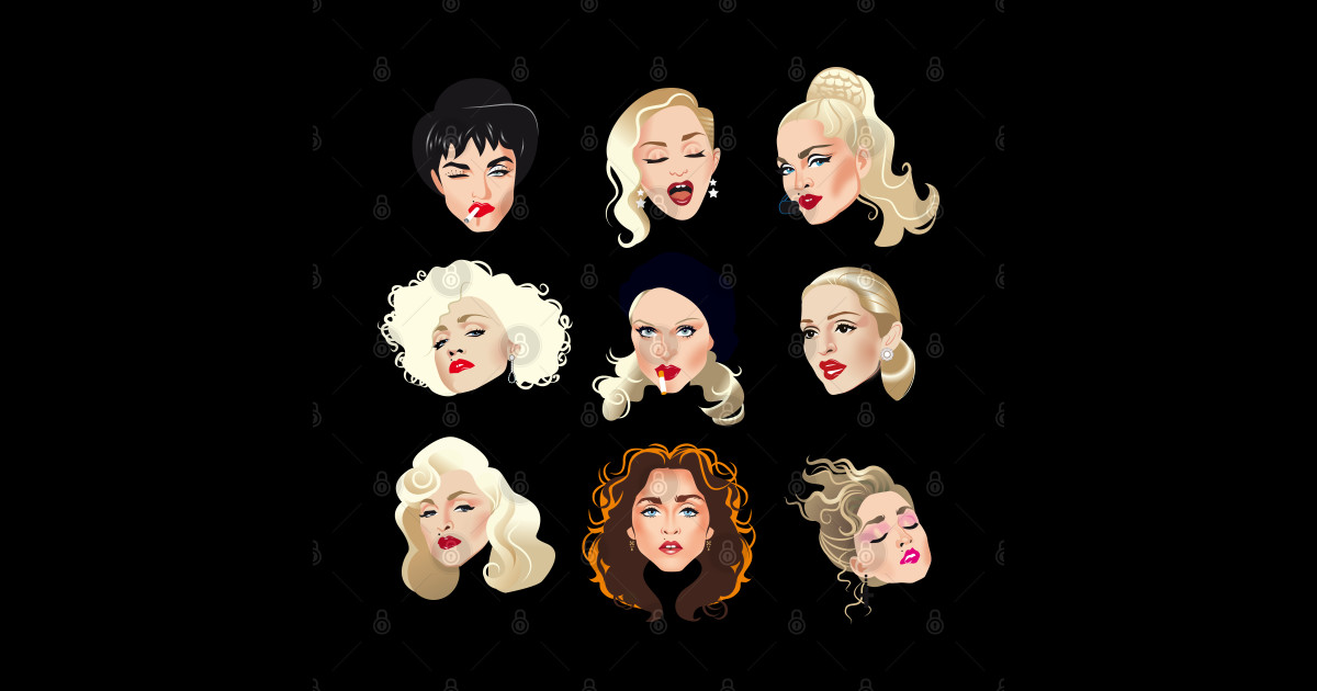 Faces of Madge - Madonna - Posters and Art Prints | TeePublic