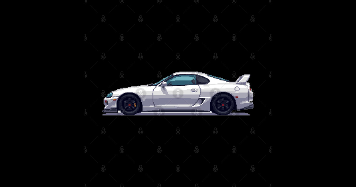 Pixel Supra Mk4 - Cars Gift - Sticker | TeePublic