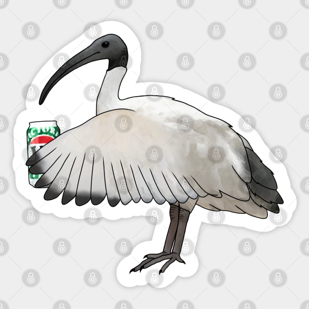 Bogan Bin Chicken - Bin Chicken - Sticker | TeePublic