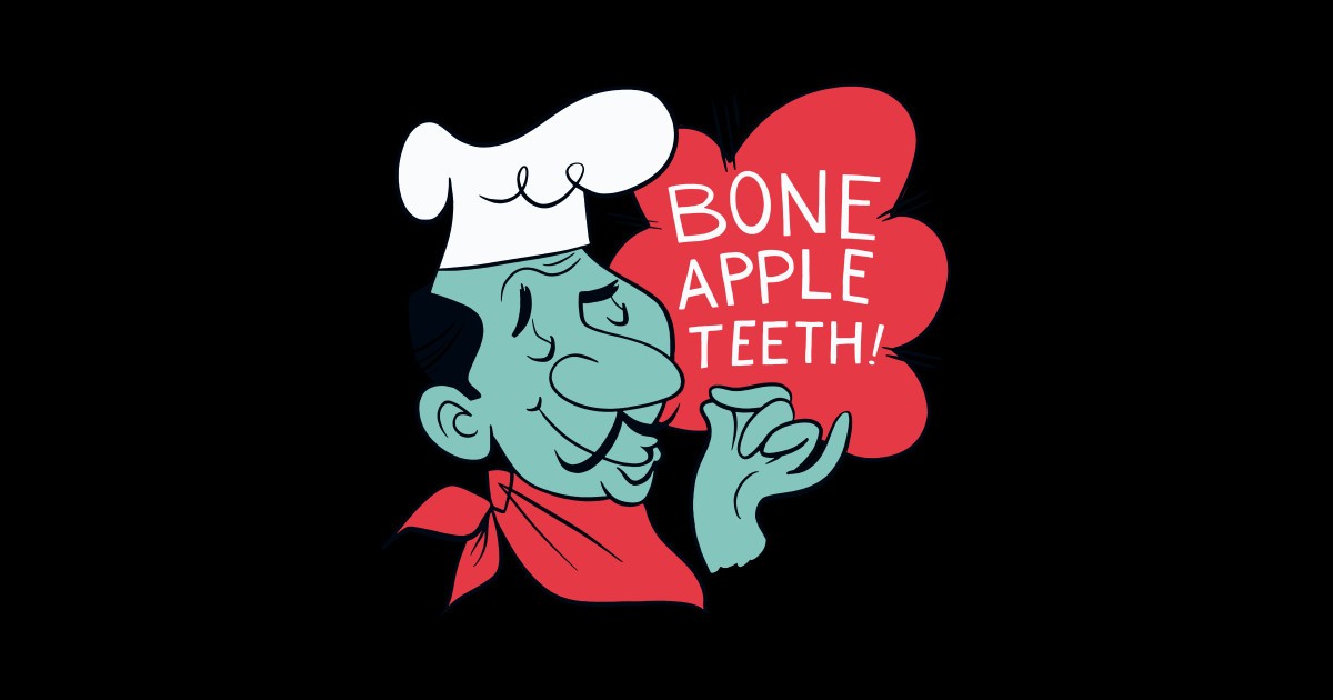 Bone Apple Teeth - Bone Apple Teeth - Sticker | TeePublic