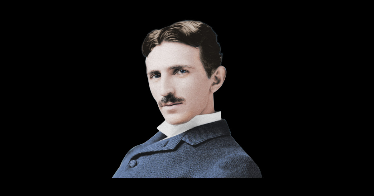 Nikola Tesla - Colorized - Nikola Tesla - Sticker | TeePublic