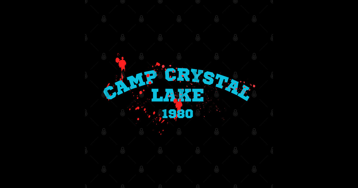 Camp Crystal Lake 1980 Bloody - Camp Crystal Lake - Sticker | TeePublic
