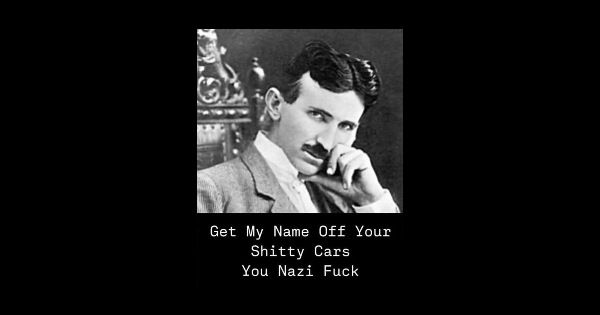 Funny Nikola Tesla Meme - Funnytee - Sticker | TeePublic
