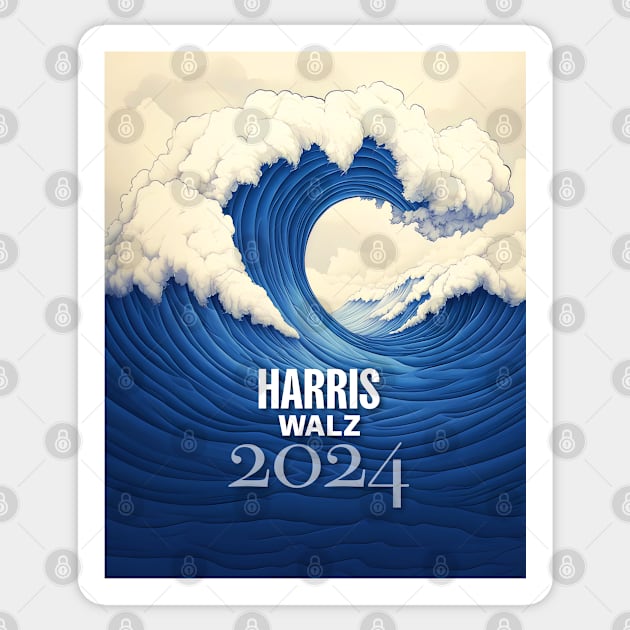 Kamala Harris T-Shirt #5: Blue Wave… Kamala Harris and Tim Walz 2024 ...