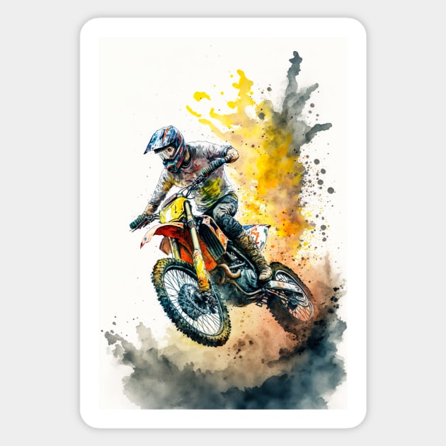 Dirt Bike Anime Style - Dirt Bike - Sticker | TeePublic