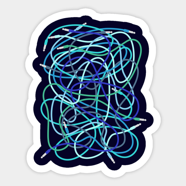 Modular Synth Patch Cables - Synthesizer - Sticker | TeePublic
