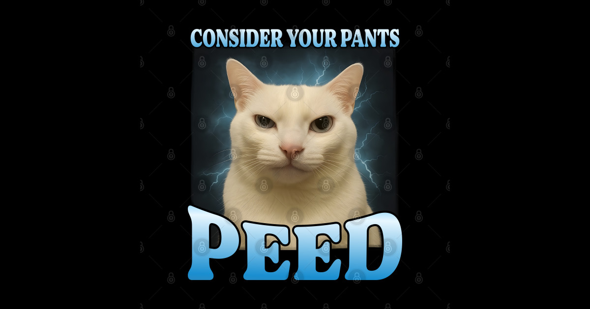 Consider Your Pants Peed Funny Freak Cat Meme - Consider Your Pants ...