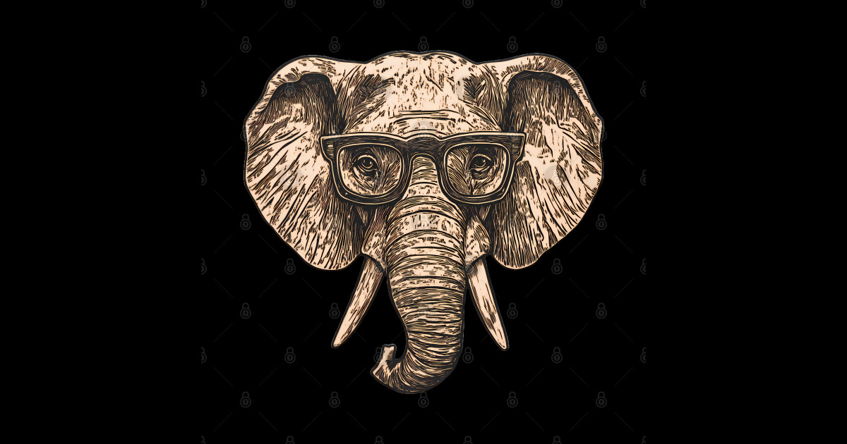 Gentle Giant Genius - Elephant - Sticker | TeePublic