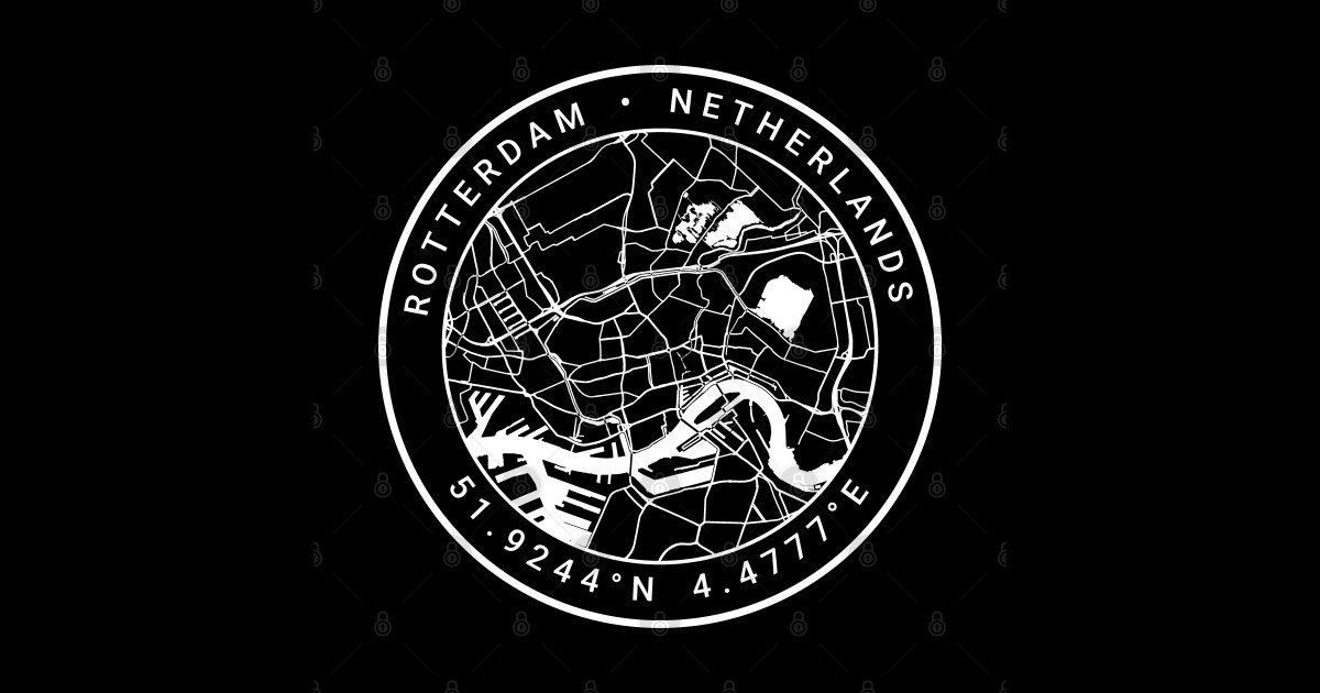 Rotterdam Map - Rotterdam - Posters and Art Prints | TeePublic