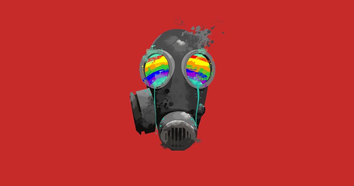 Pyrovision - Gas Mask - Long Sleeve T-Shirt | TeePublic