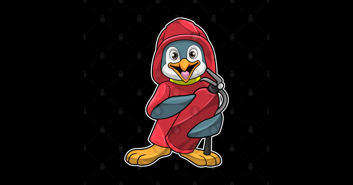Penguin as Firefighter with Fire extinguisher - Fire Department ...