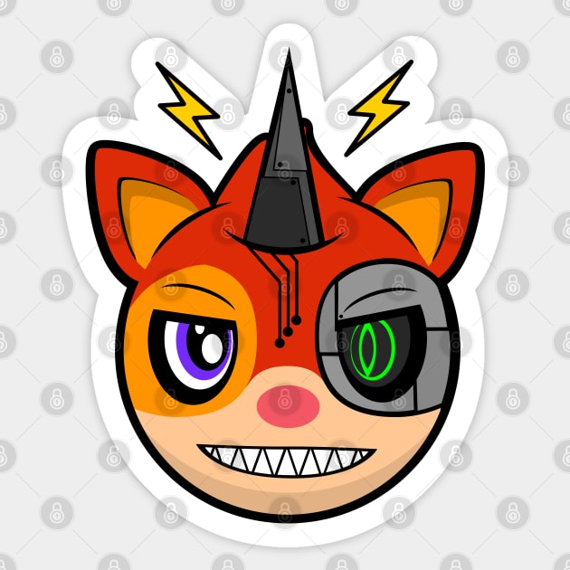 Cyborg Squirrel Oskar - Moulemote - Sticker | TeePublic